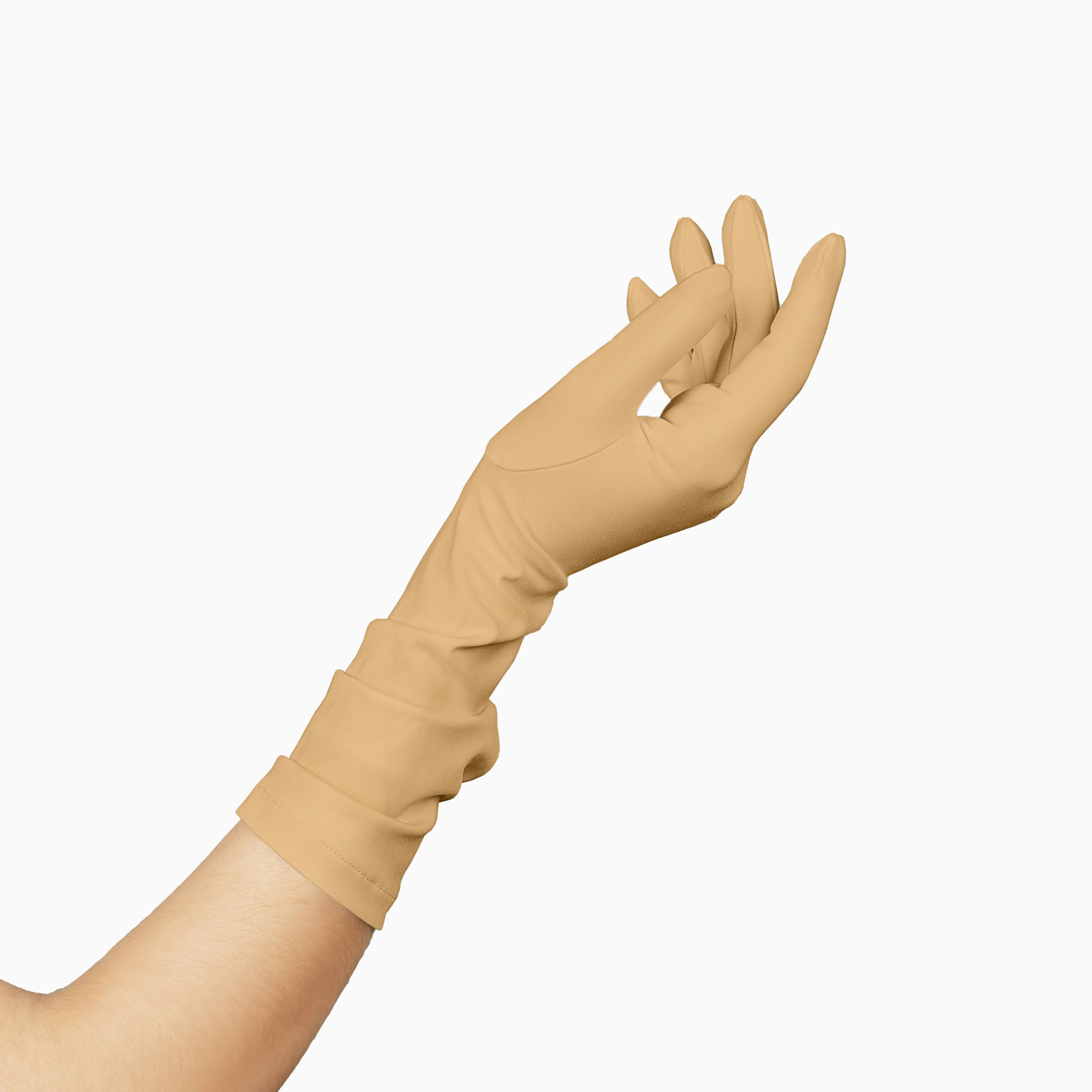 THE JILL Beige Gloves | Ruched Mid-Length Women's Gloves – Ladyfinch™